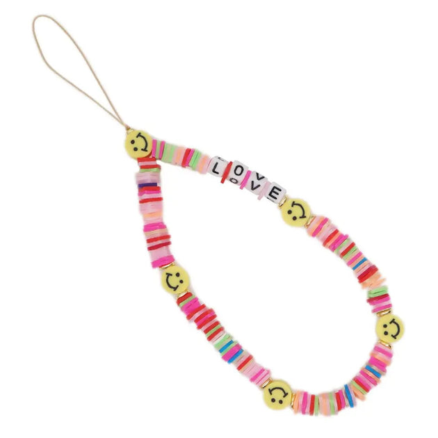 Beaded Cell Phone String - Wrist length - 4